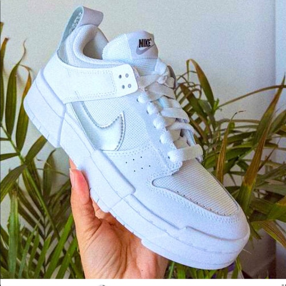 Nike | Shoes | Nike Dunk Low Disrupt Platform Sneakers Triple White ...